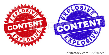 EXPLOSIVE CONTENT Rounded and Rosette... - Stock Illustration [83707240] - PIXTA