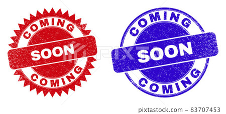 COMING SOON Round and Rosette Watermarks with... - Stock Illustration ...