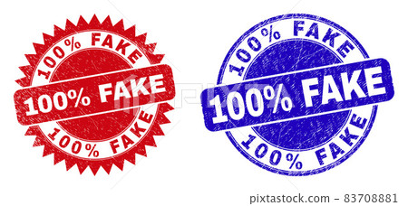 100 discount FAKE Round and Rosette Watermarks... - Stock Illustration ...