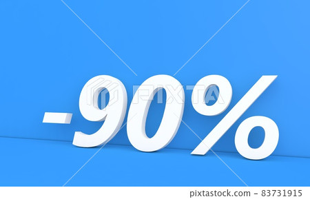 Discount -90 percent of the price of the... - Stock Illustration ...