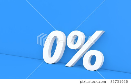Zero percent on blue background. - Stock Illustration [83731926] - PIXTA