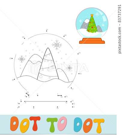 Dot to dot Christmas puzzle. Connect dots game.... - Stock Illustration ...