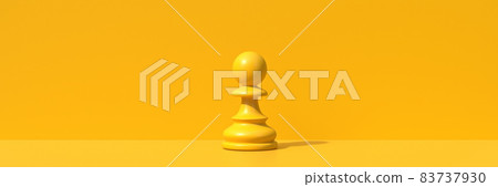 Yellow chess pawn 3D - Stock Illustration [83737930] - PIXTA