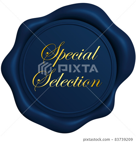 Special Selection Simple Seal Wax Blue - Stock Illustration [83739209 ...