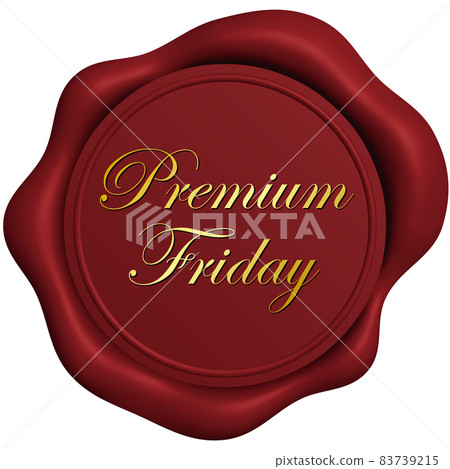 Premium Friday Simple Seal Wax Red - Stock Illustration [83739215] - PIXTA