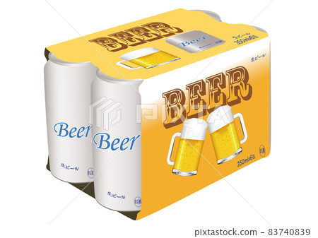 Canned beer (6 bottles) - Stock Illustration [83740839] - PIXTA