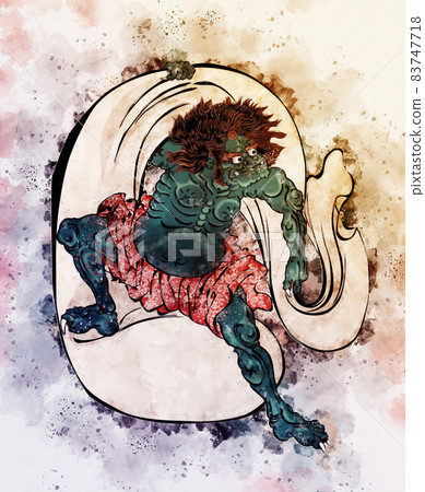 Fujin Part 5 Watercolor style - Stock Illustration [83747718] - PIXTA