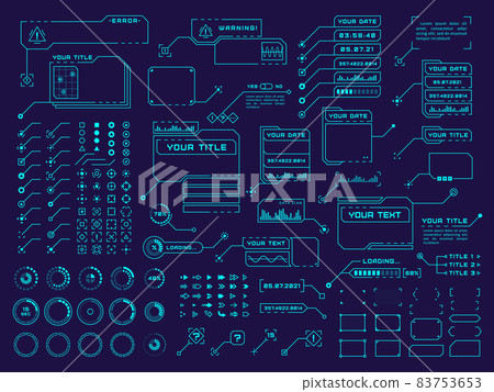 Hud elements. Futuristic technology element, hi... - Stock Illustration ...