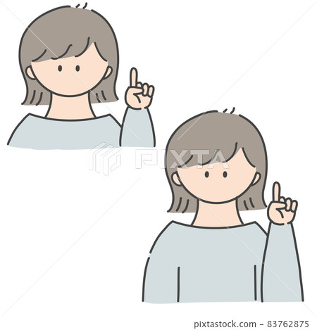 Point_girl 1（彩色版）-插圖素材 [83762875] - PIXTA圖庫