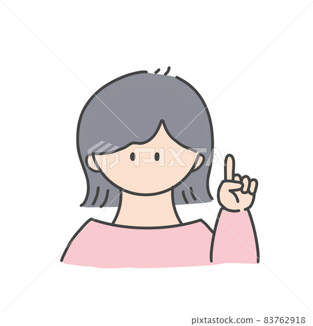 Point_girl 1 (color version) - Stock Illustration [83762918] - PIXTA