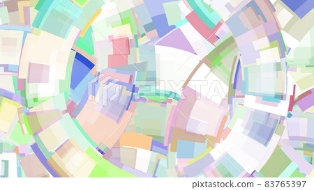 CG background material: Many donut-shaped squares - Stock Illustration ...