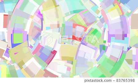 CG background material: Many donut-shaped squares - Stock Illustration ...