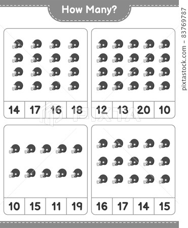 Counting game, how many Football Helmet.... - Stock Illustration ...