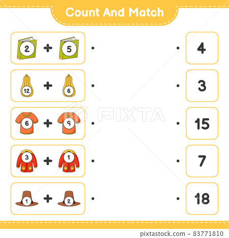 Count and match, count the number of Book,... - Stock Illustration ...