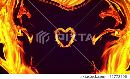 Abstract fiery heart - Stock Illustration [83772206] - PIXTA