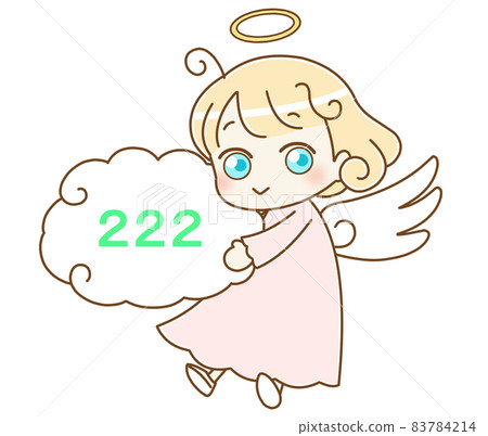 Angel and angel number 222 pink - Stock Illustration [83784214] - PIXTA