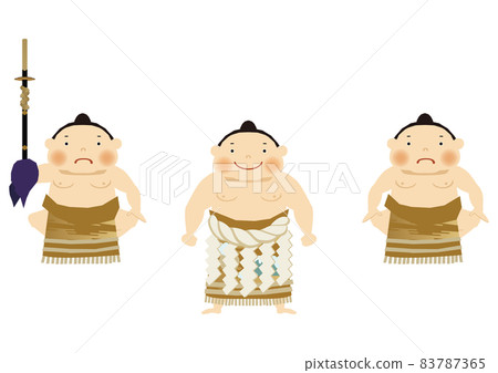 Illustration material for sports. Sumo clip... - Stock Illustration ...