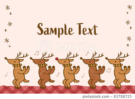 Reindeer Christmas frame Christmas color - Stock Illustration [83788725 ...
