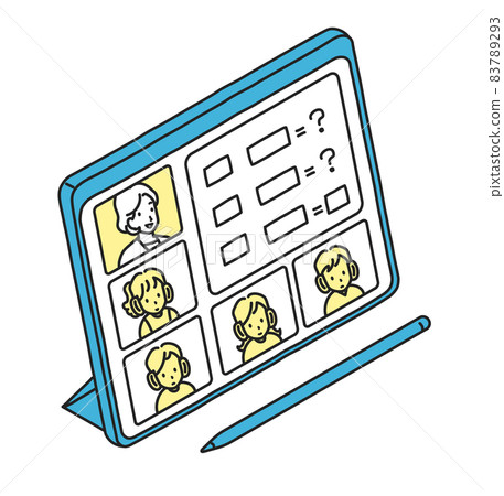 Screen studying on a tablet PC - Stock Illustration [83789293] - PIXTA