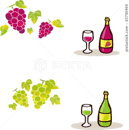 Illustration material: Cute red wine with... - Stock Illustration ...