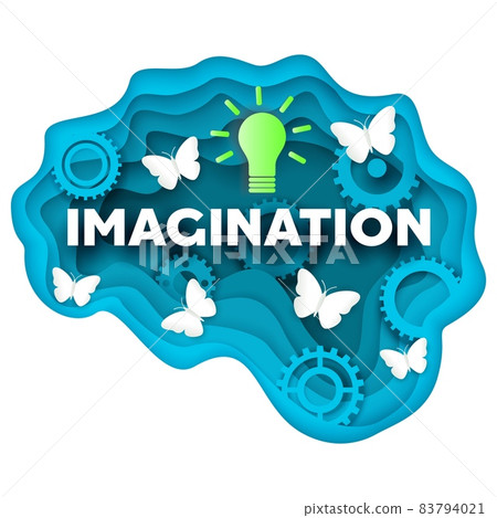Imagination vector concept illustration in... - Stock Illustration ...