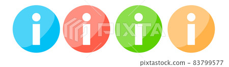 Set of colorful information marks - Stock Illustration [83799577] - PIXTA