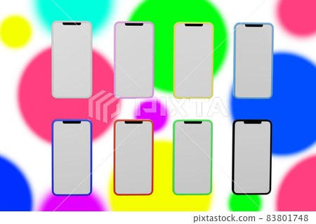 Colorful smartphone - Stock Illustration [83801748] - PIXTA