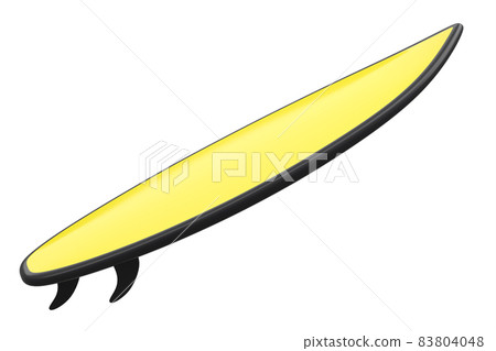 Realistic yellow surfboard isolated on white... - Stock Illustration ...