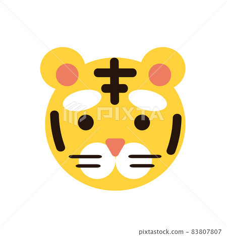 Tiger face without main line-illustration... - Stock Illustration ...