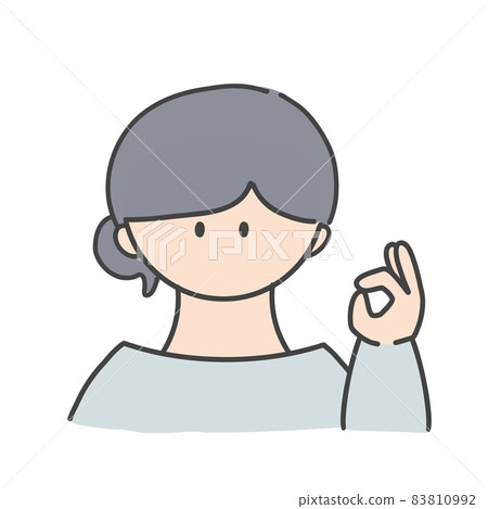 OK pose_girl - Stock Illustration [83810992] - PIXTA