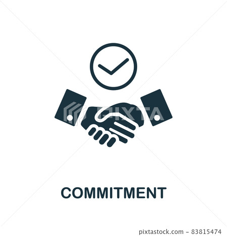 Commitment icon. Monochrome simple element from... - Stock Illustration ...
