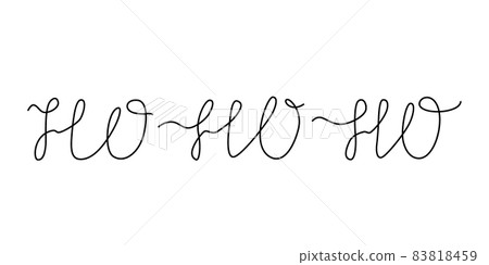 Ho Ho Ho - lettering Christmas and New Year... - Stock Illustration ...