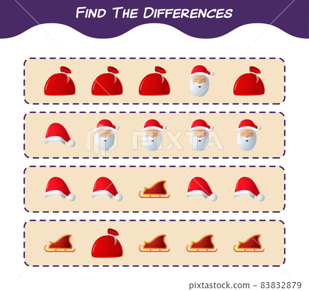Find the differences between cartoon christmas.... - Stock Illustration ...