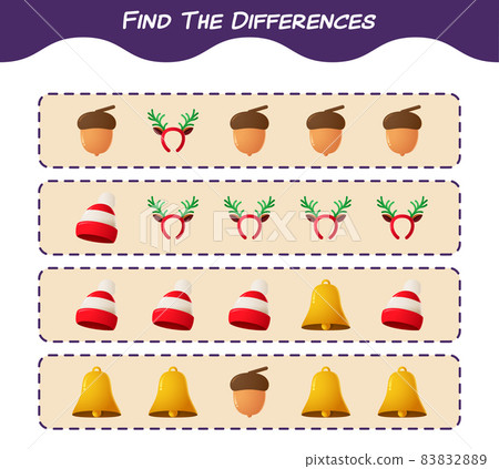 Find the differences between cartoon christmas.... - Stock Illustration ...