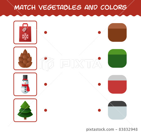 Match cartoon christmas and colors. Matching... - Stock Illustration ...