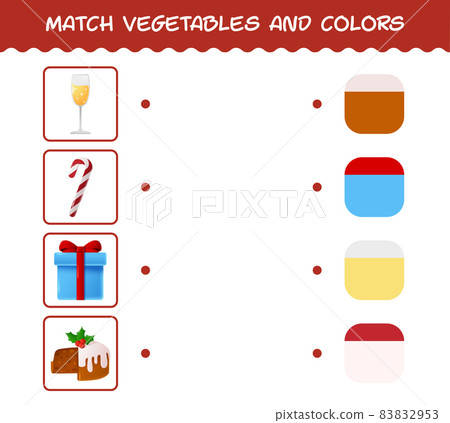 Match cartoon christmas and colors. Matching... - Stock Illustration ...