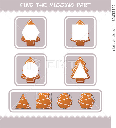 Match cartoon gingerbread cookie parts.... - Stock Illustration ...