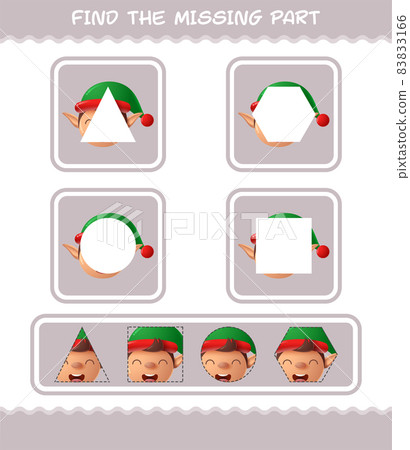 Match cartoon elf parts. Matching game.... - Stock Illustration ...