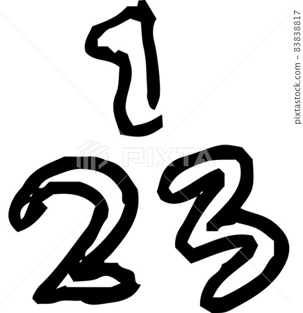 123 graffiti drawn by children Early childhood... - Stock Illustration ...