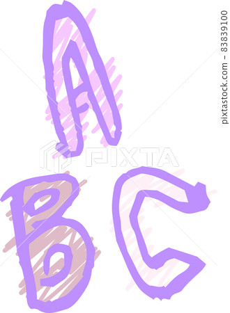 ABC scribble alphabet drawn by children - Stock Illustration [83839100 ...