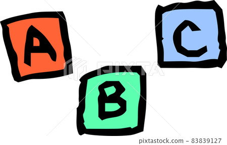 ABC scribble alphabet drawn by children - Stock Illustration [83839127 ...