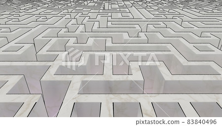 Tangled Maze Puzzle in perspective with hand... - Stock Illustration ...