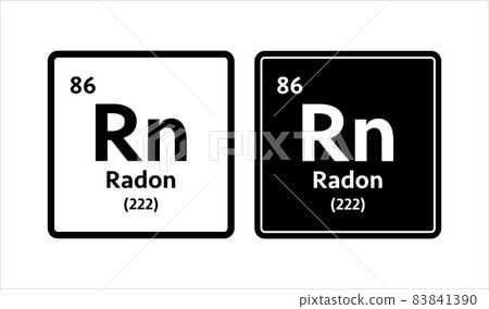 Radon symbol. Chemical element of the periodic... - Stock Illustration ...
