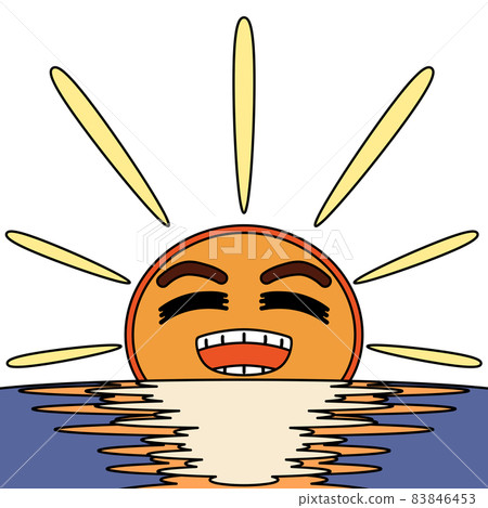 Illustration of the character of the first sunrise - Stock Illustration ...