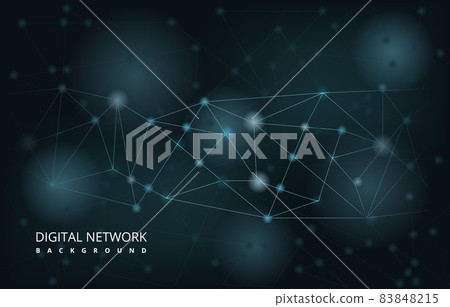 Digital Network Connection Internet Technology... - Stock Illustration ...