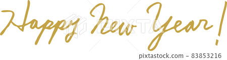 Happy New Year!-Handwritten... - Stock Illustration [83853216] - PIXTA