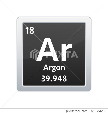 Argon symbol. Chemical element of the periodic... - Stock Illustration ...