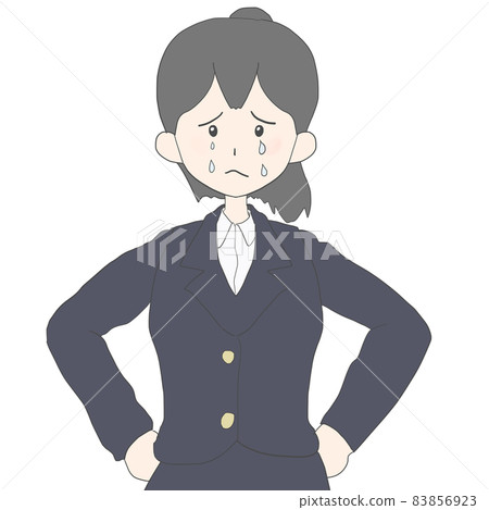 Female student crying illustration person - Stock Illustration ...