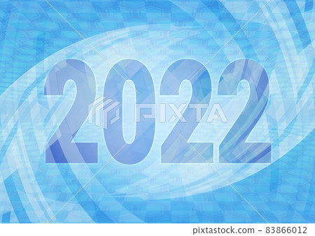 Illustration of the futuristic blue "2022"... - Stock Illustration ...