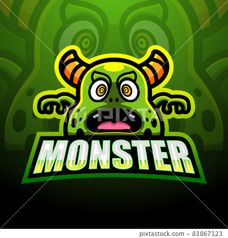 Green monster mascot logo design - Stock Illustration [83867123] - PIXTA